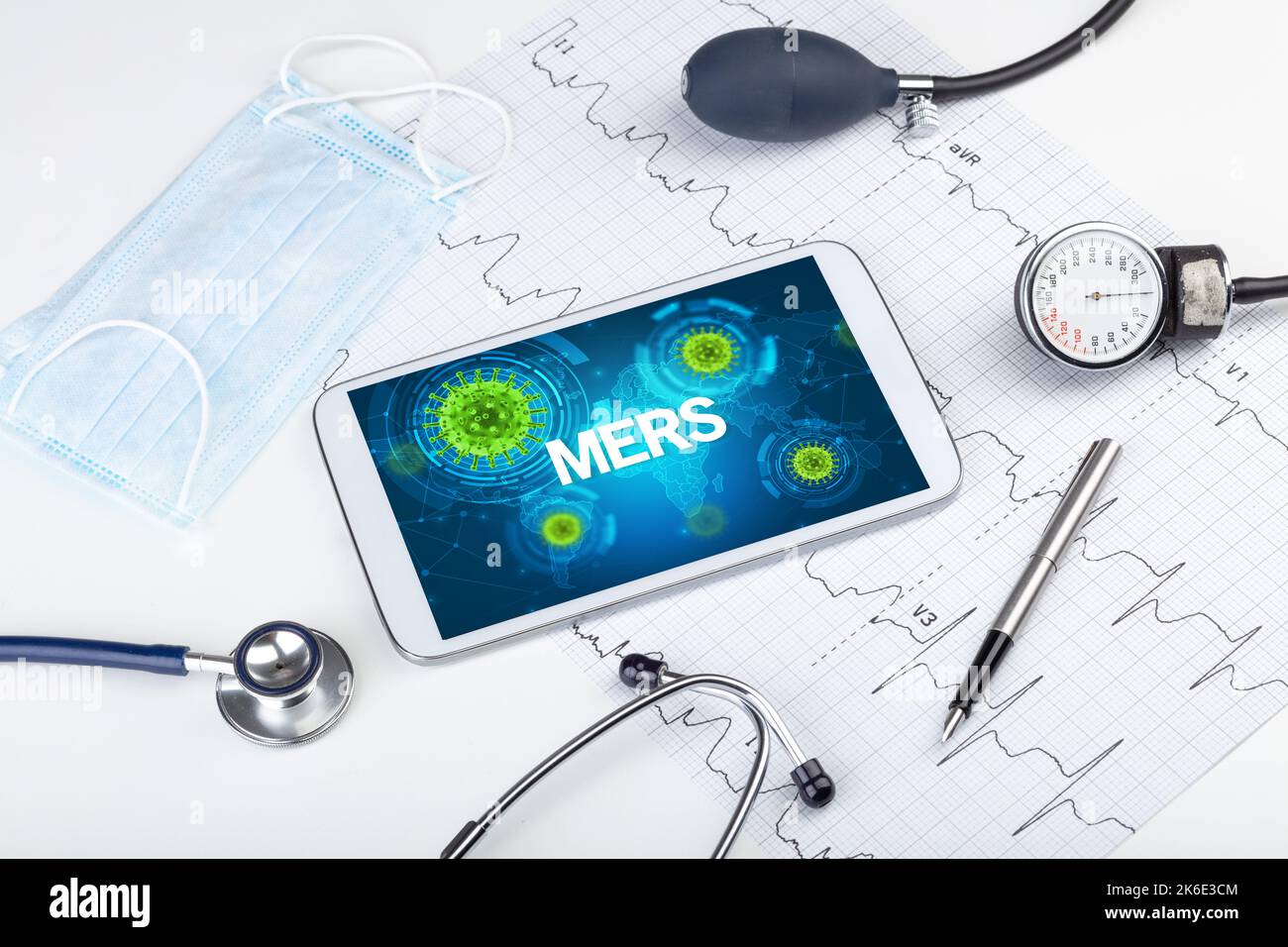 Close-up view of a tablet pc with inscription Stock Photo - Alamy