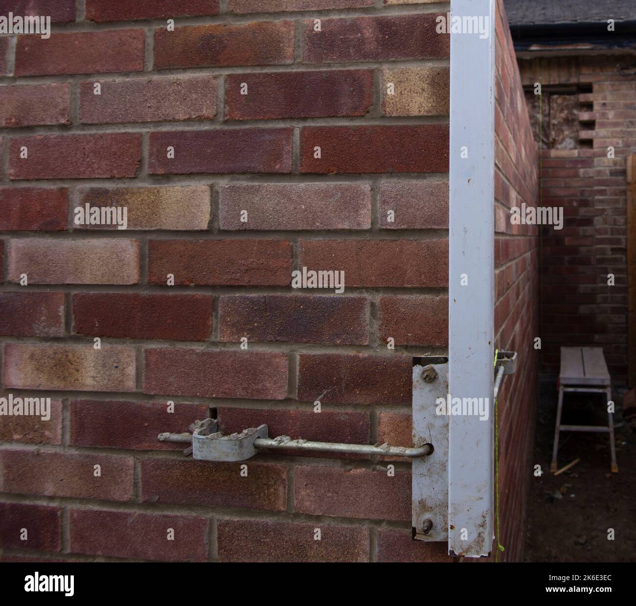 Outer corner wall with builders profile attached on a new build ...