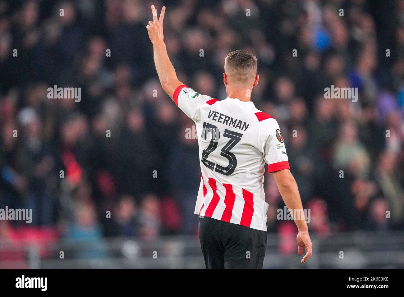 EINDHOVEN, NETHERLANDS - OCTOBER 13: Joey Veerman of PSV Eindhoven ...