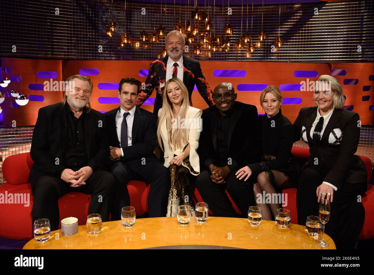 EDITORIAL USE ONLY Graham Norton (back) Brendan Gleeson, Colin Farrell ...