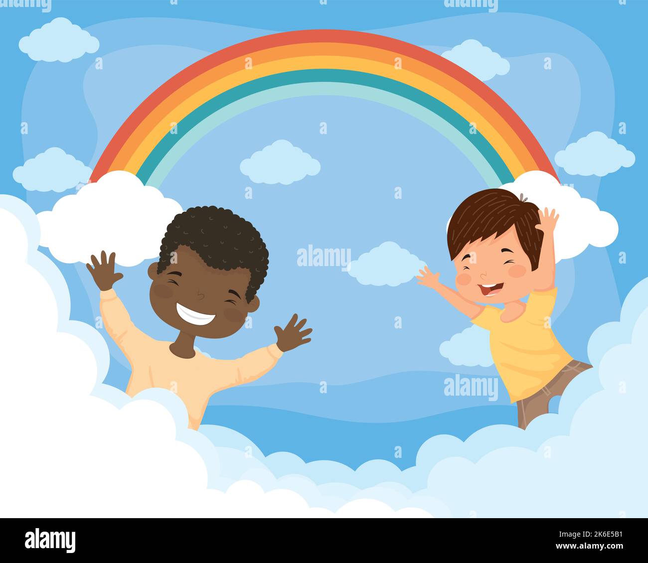 little boys with rainbow characters Stock Vector Image & Art - Alamy
