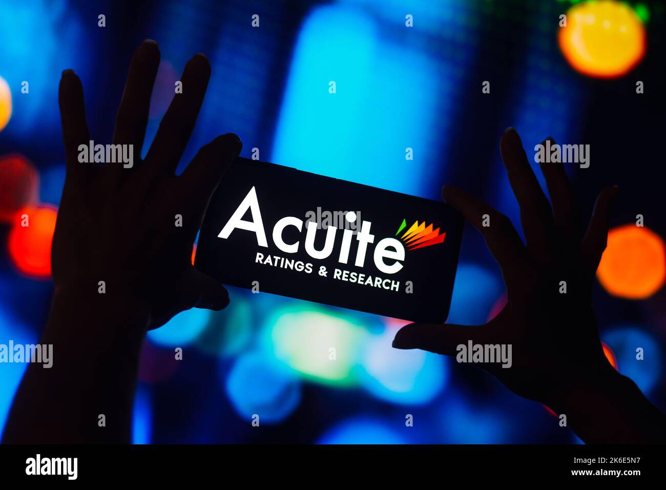 In this photo illustration, the Acuité Ratings and Research logo is ...