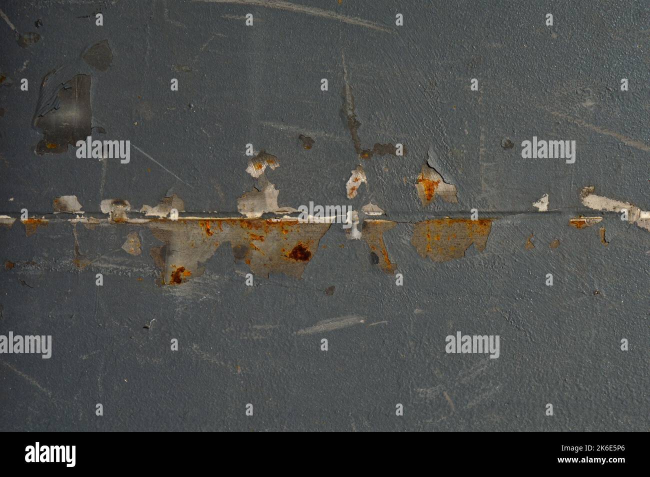 Rusty grey painted metal plate surface. Rusty metal texture background ...