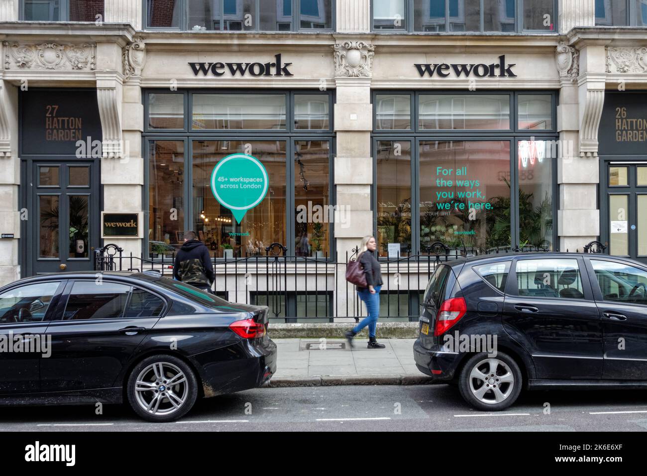 A sign outside WeWork offices in London England United Kingdom UK Stock ...