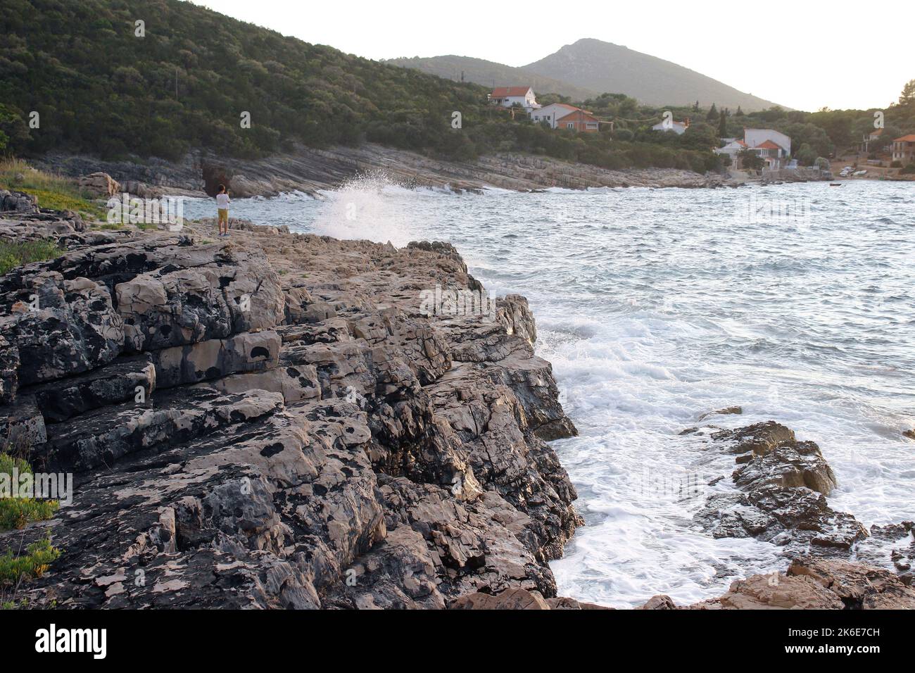 Waves hit shore hi-res stock photography and images - Alamy