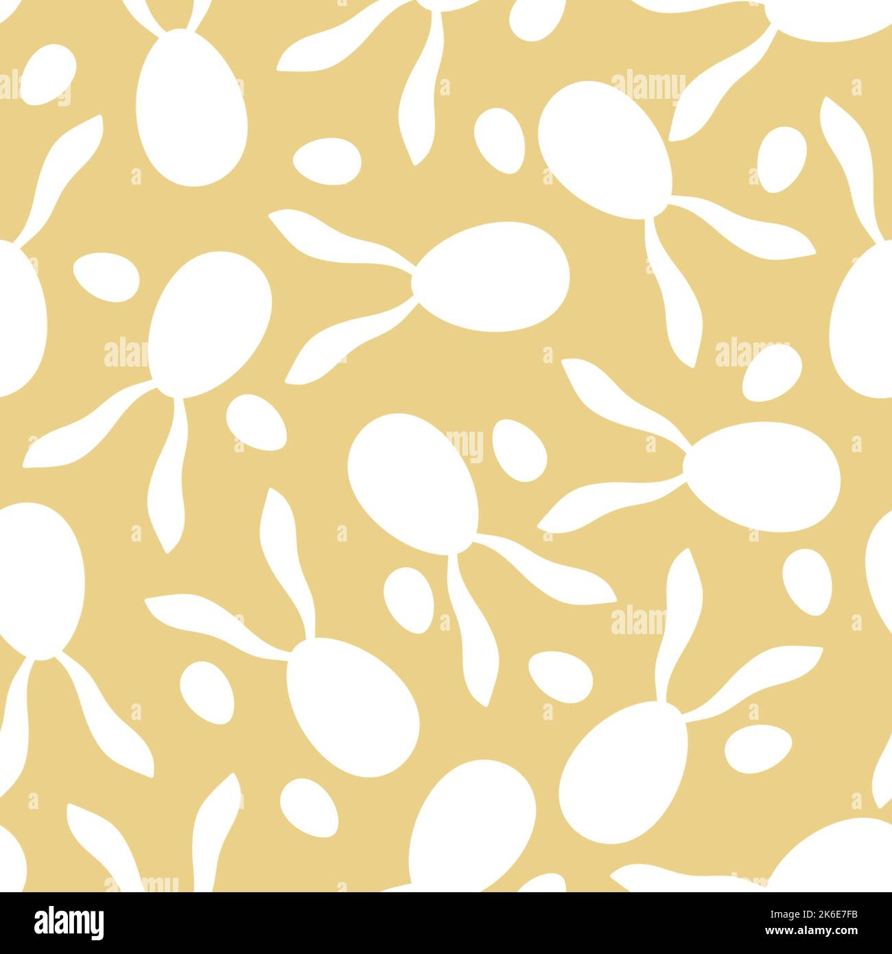 Easter eggs seamless cartoon rabbit ears pattern for wrapping paper and ...