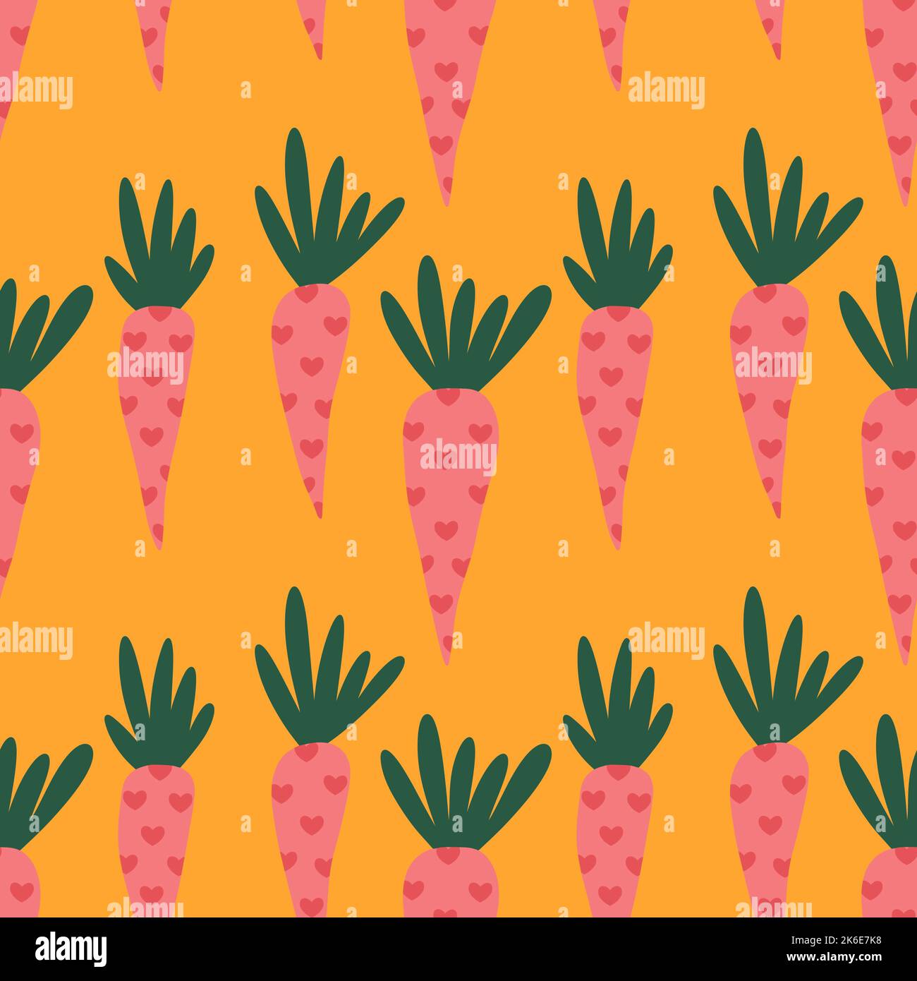 Cartoon vegetable seamless carrot pattern for wrapping paper and ...