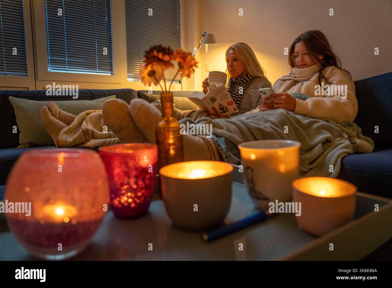 Symbolic image Energy saving, cold winter, energy crisis, cold flat ...