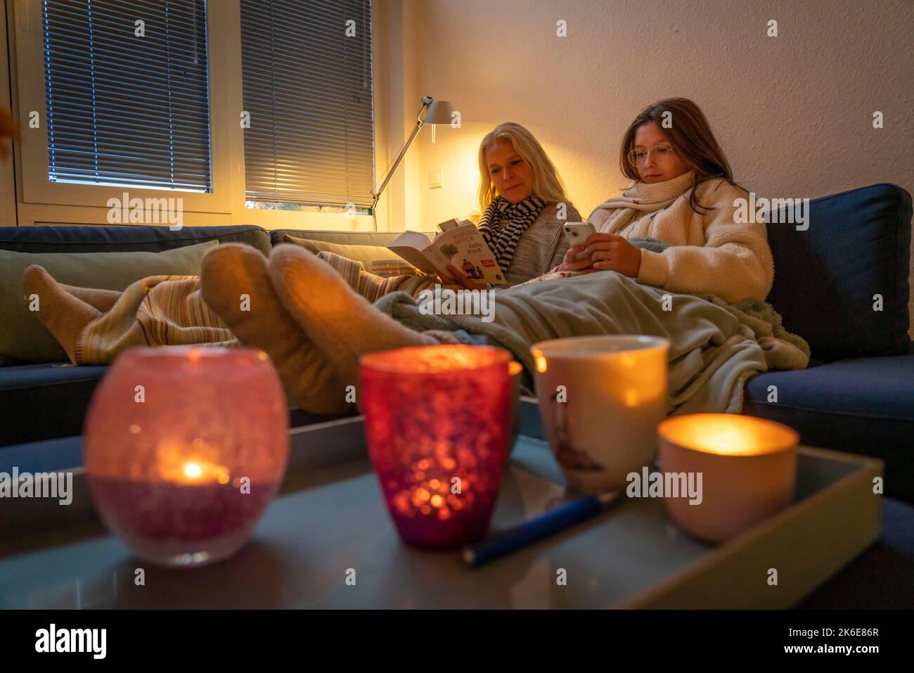 Symbolic image Energy saving, cold winter, energy crisis, cold flat ...