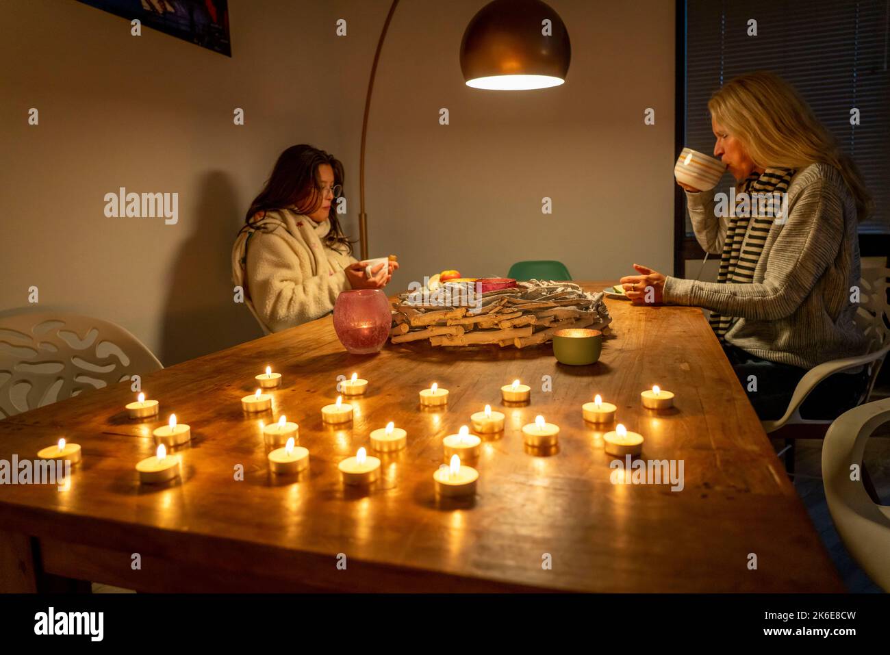 Symbolic image Energy saving, cold winter, energy crisis, cold flat ...