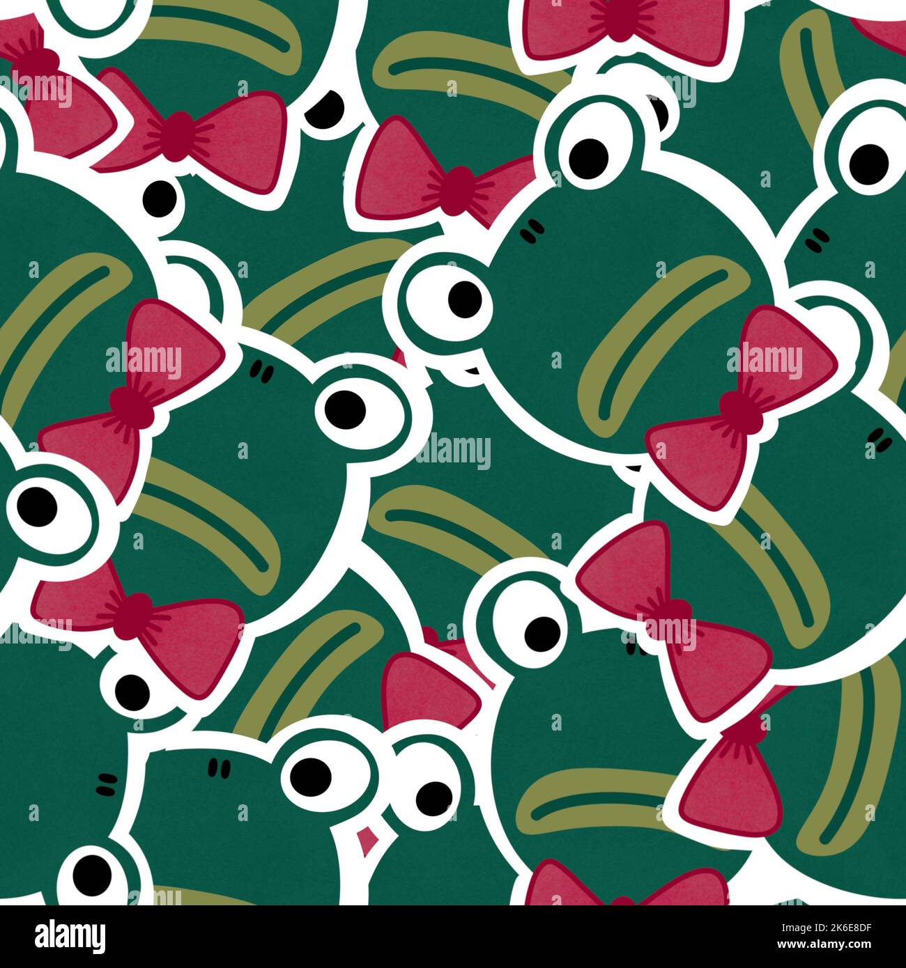 Animals cartoon seamless doodle frogs pattern for wrapping paper and ...