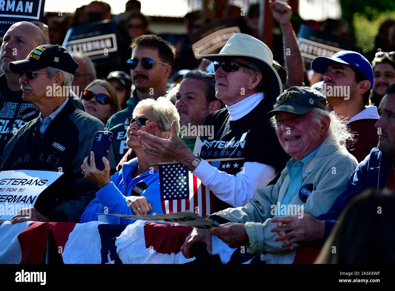 PA Lt. Governor John Fetterman holds rally for 1200 in Bristol, PA, USA ...