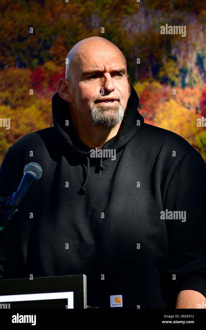 PA Lt. Governor John Fetterman holds rally for 1200 in Bristol, PA, USA ...