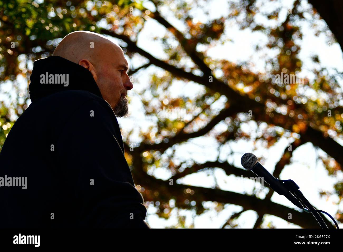 PA Lt. Governor John Fetterman holds rally for 1200 in Bristol, PA, USA ...