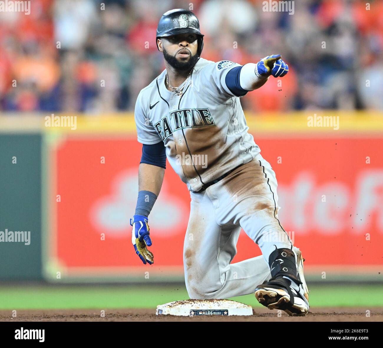 Houston, United States. 13th Oct, 2022. Seattle Mariners Carlos Santana ...
