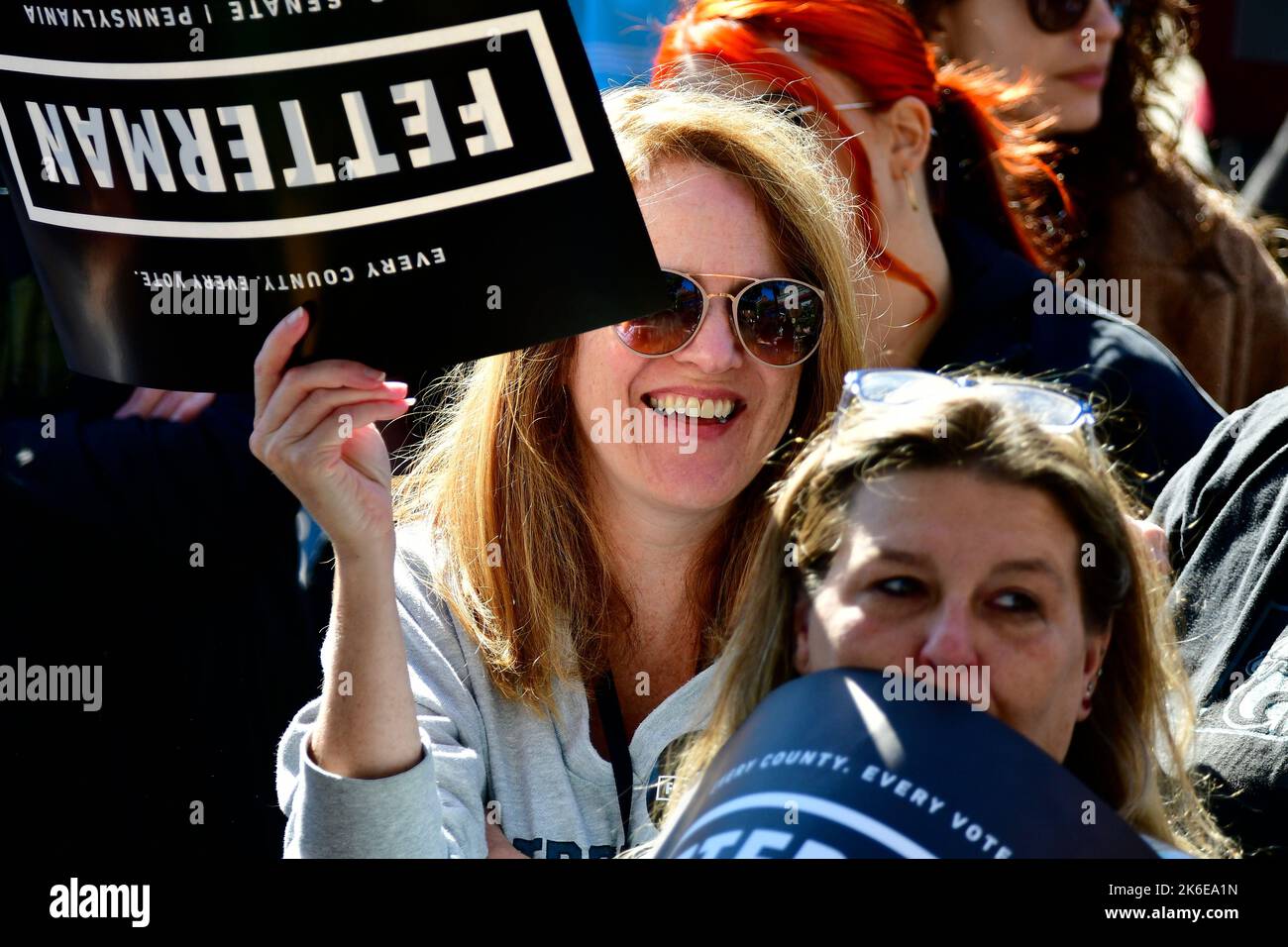PA Lt. Governor John Fetterman holds rally for 1200 in Bristol, PA, USA ...