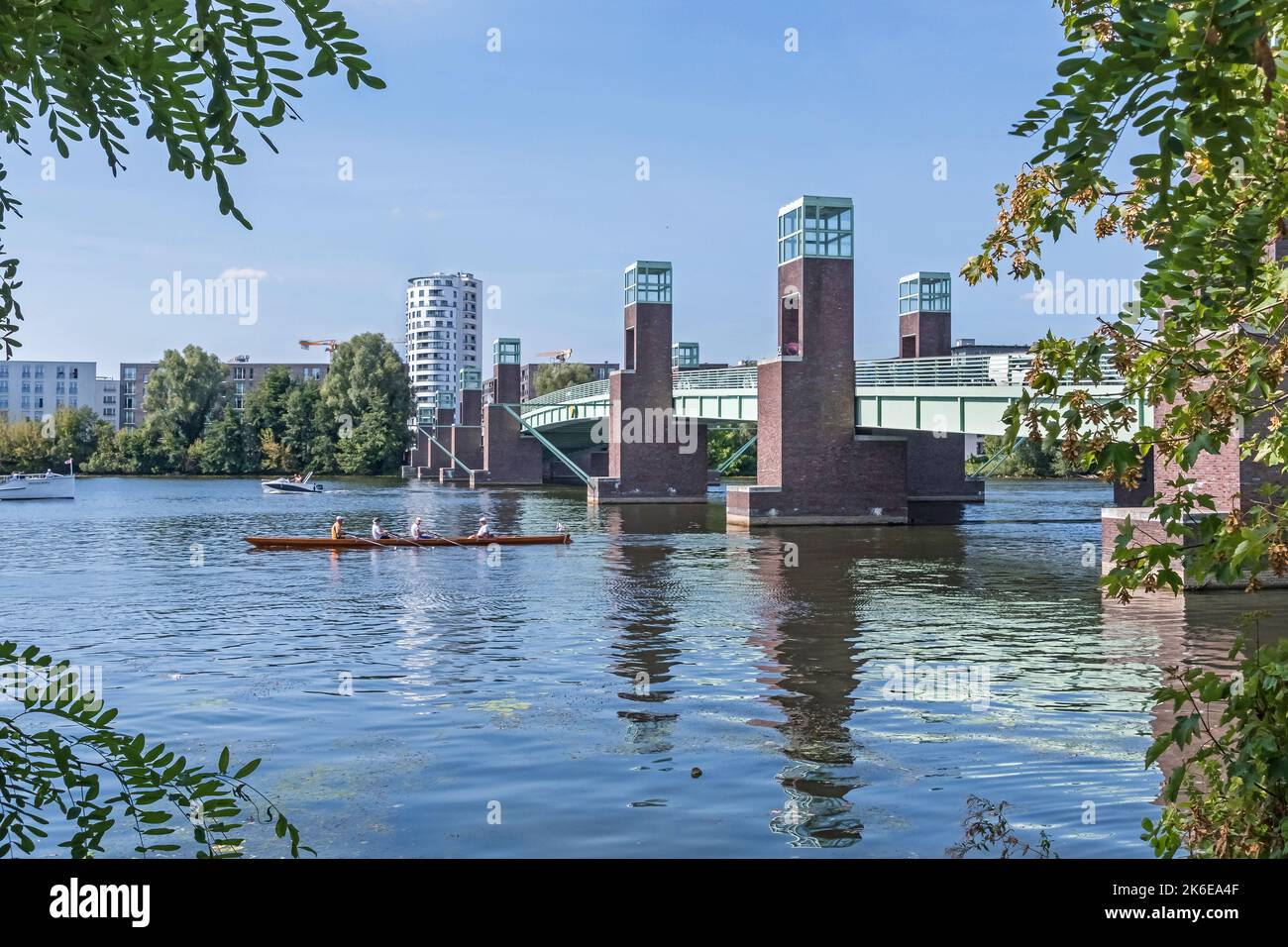 Berlin, Germany - September 4, 2022: Maselake bay of the River Havel ...