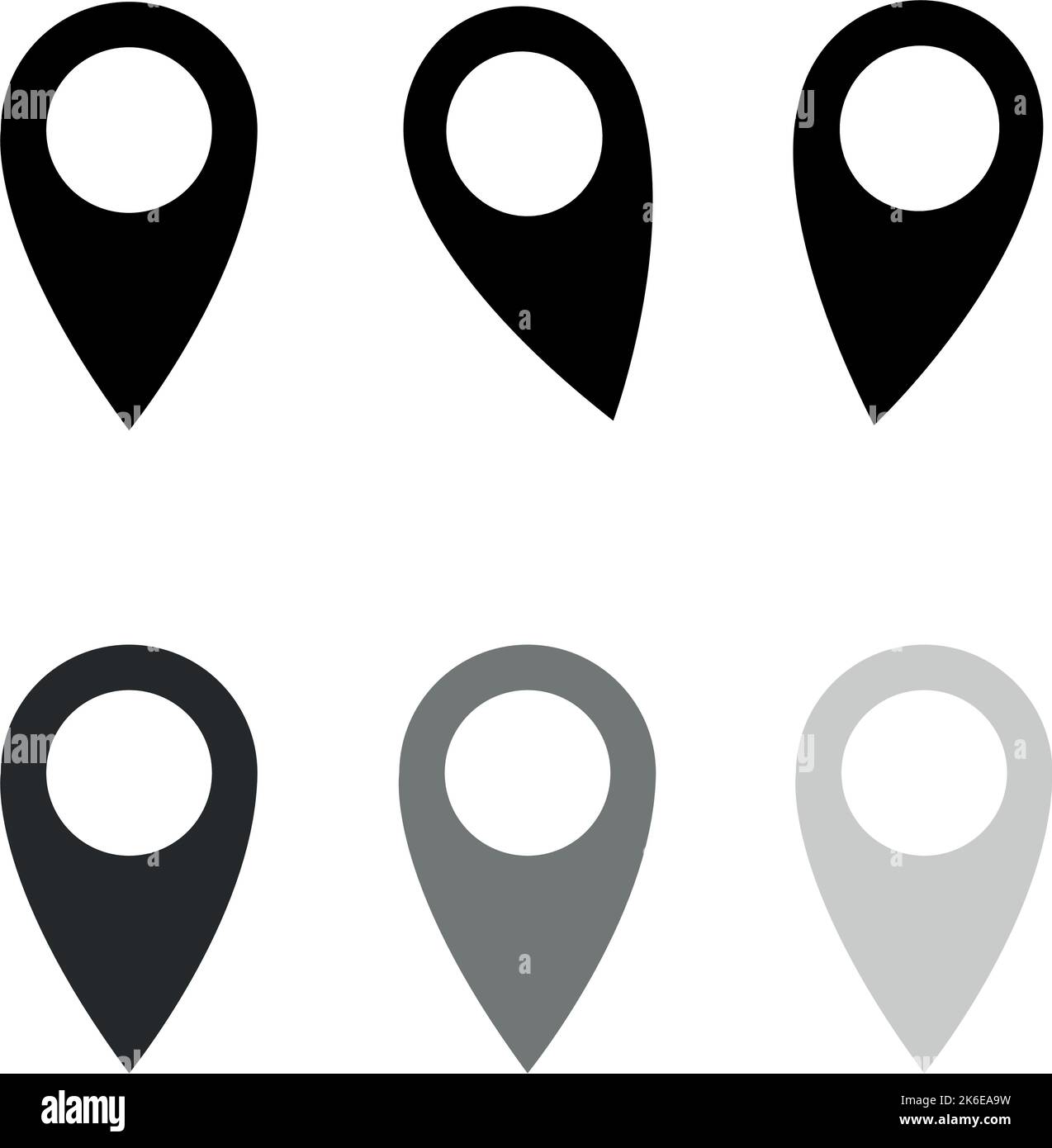 Location symbol. Pin icon in flat style. Pointer icon Stock Vector ...