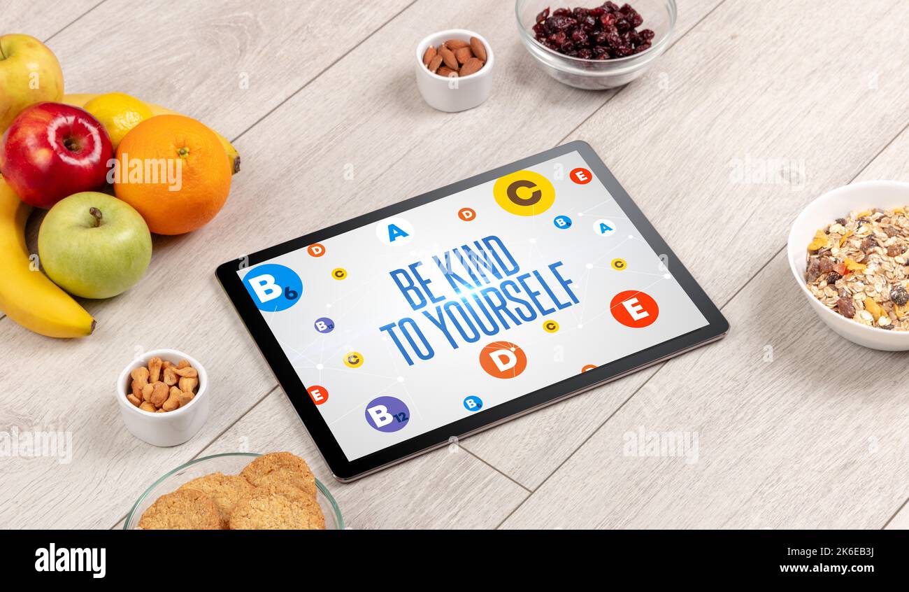Healthy Tablet Pc compostion concept Stock Photo - Alamy
