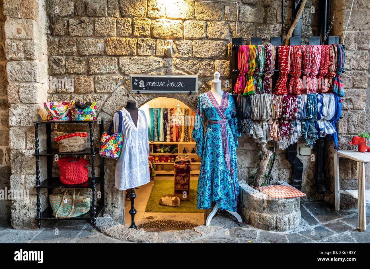 Shopping in rhodes hi-res stock photography and images - Alamy