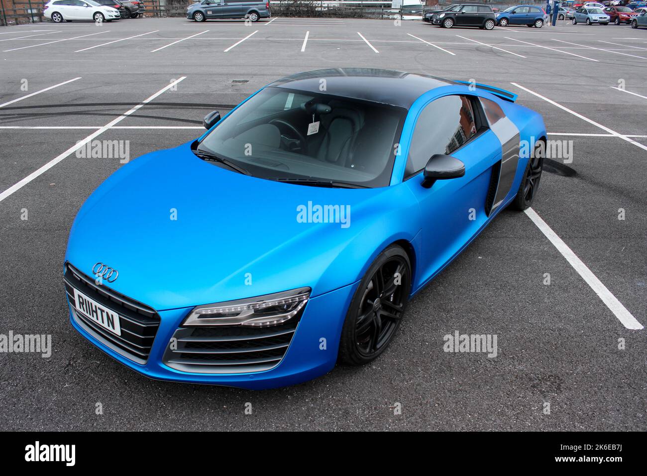 Blue And Black Audi R8