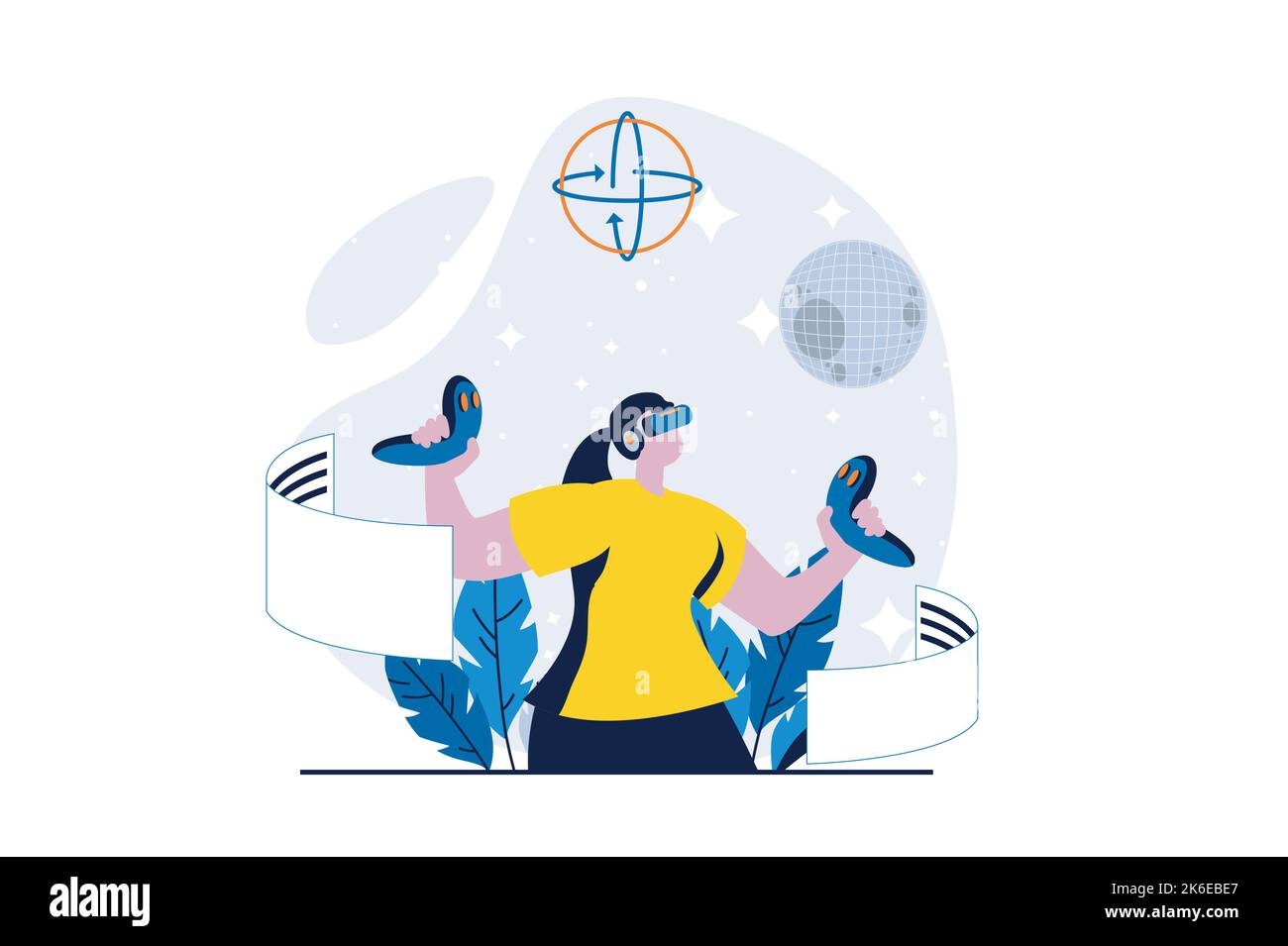 Cartoon future space woman hi-res stock photography and images - Alamy