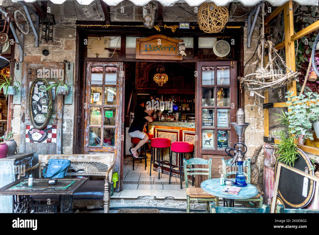 Bar rhodes island greece hi-res stock photography and images - Alamy