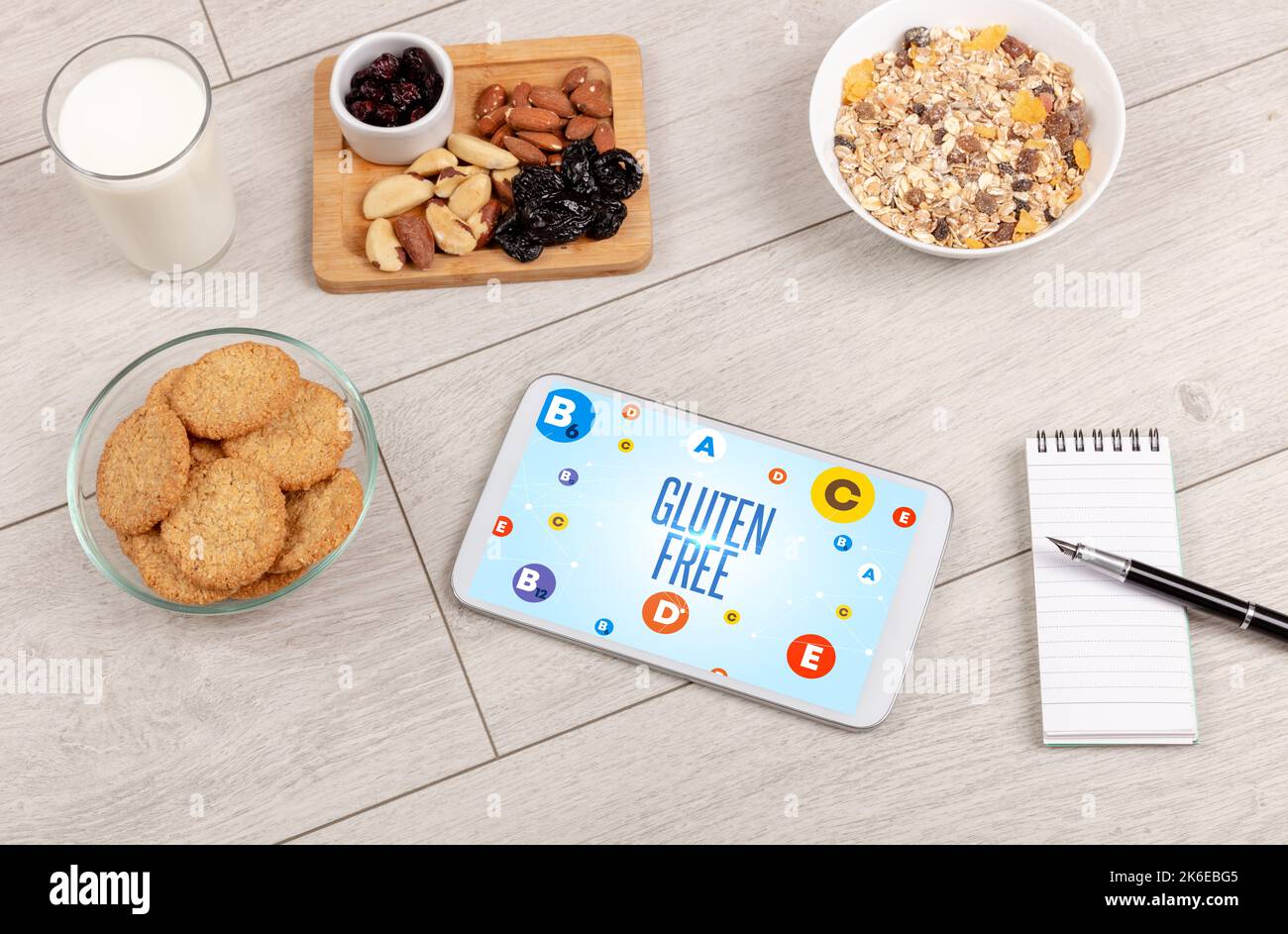 Healthy Tablet Pc compostion concept Stock Photo - Alamy