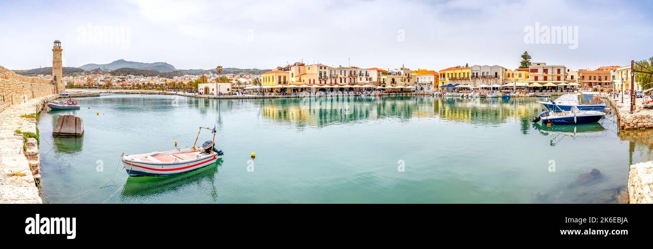 Historical city of Rethymnon, Crete, Greece Stock Photo - Alamy