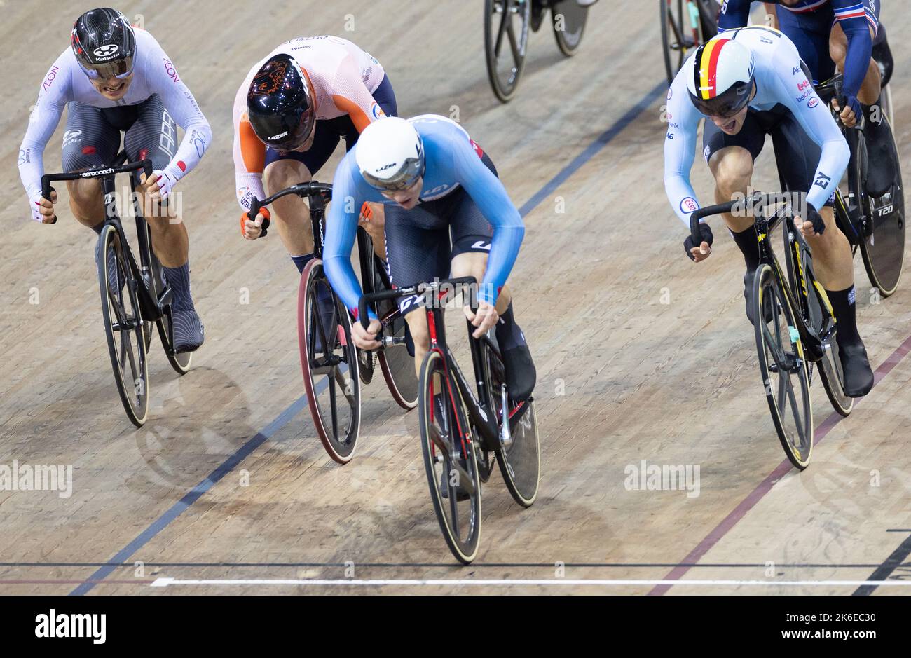 Montigny-le-Bretonneux, France, 12/10/2022, Belgian Tuur Dens rides ...