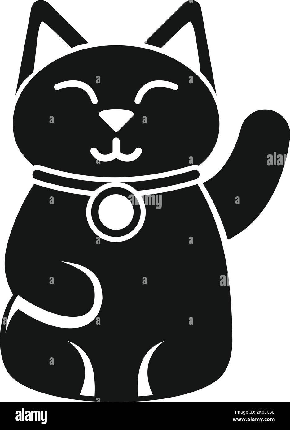 Japan lucky cat icon simple vector. Neko maneki. Fortune luck Stock ...