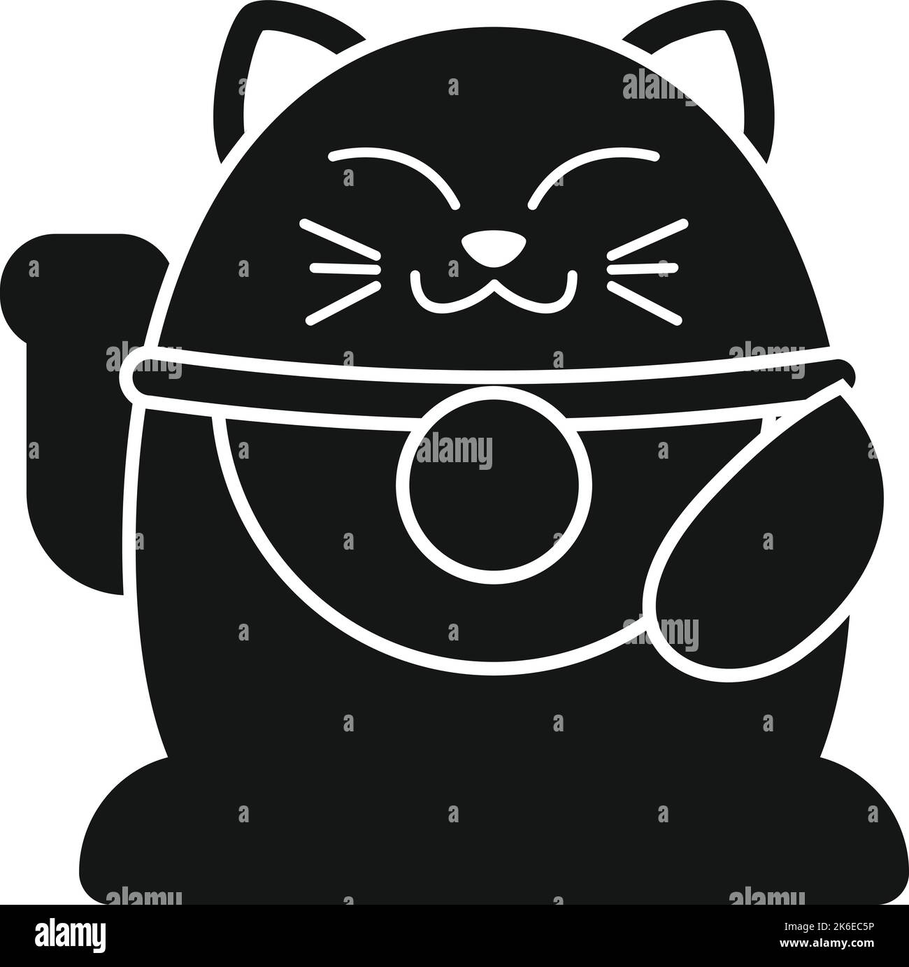 China lucky cat icon simple vector. Japan neko. Chinese animal Stock ...