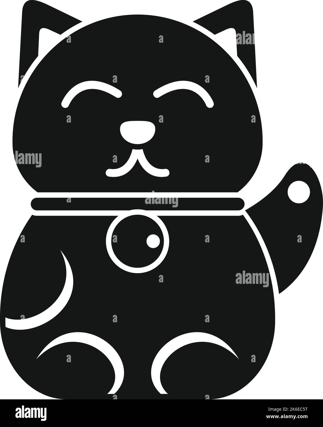 Chinese Lucky Cat Outline