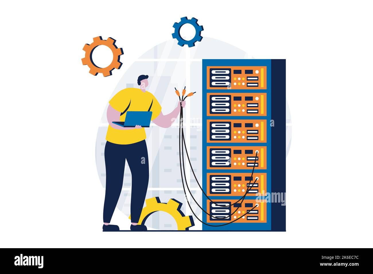 Fixing cables Stock Vector Images - Alamy