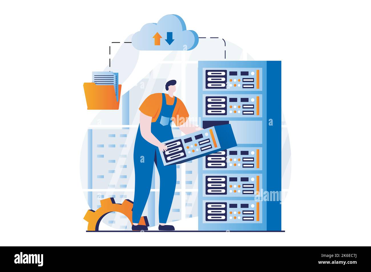 Server room management Cut Out Stock Images & Pictures - Alamy