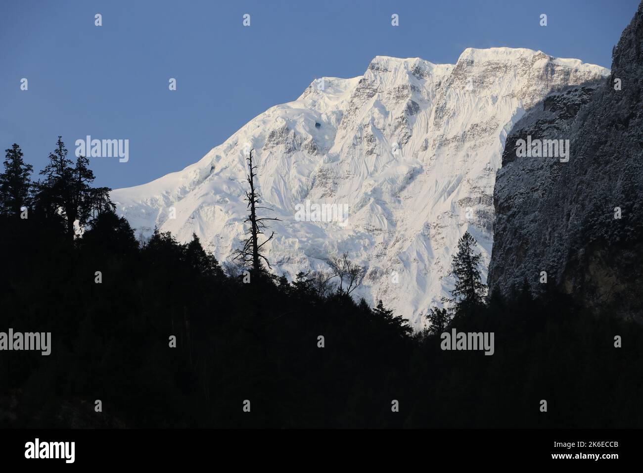 Lamjung Himal or Lamjing Kailas mountain, the little brother of ...