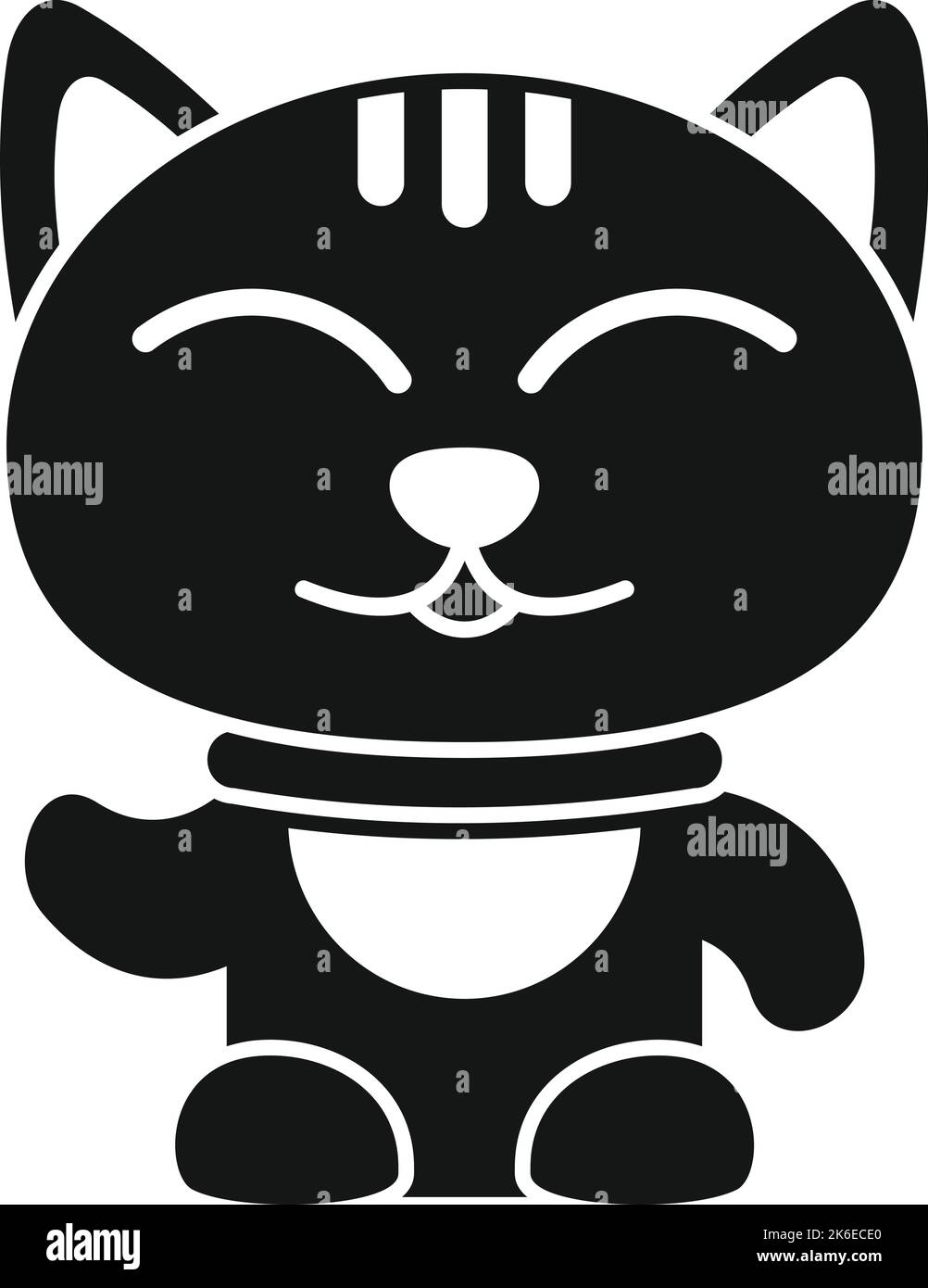Luck cat icon simple vector. Maneki japan. Fortune chinese Stock Vector ...