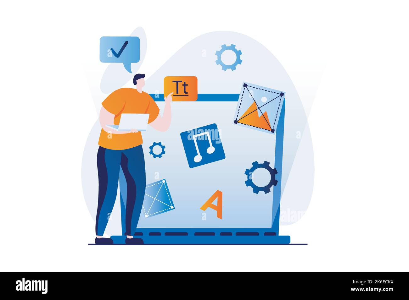 User interface laptop ux Stock Vector Images - Alamy