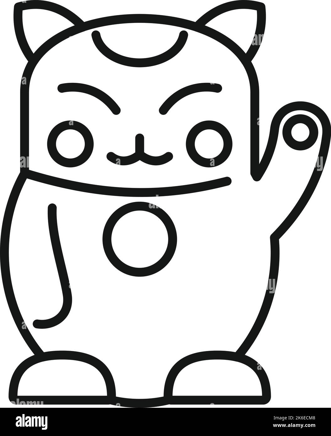 Maneki neko money lucky cat Black and White Stock Photos & Images - Alamy