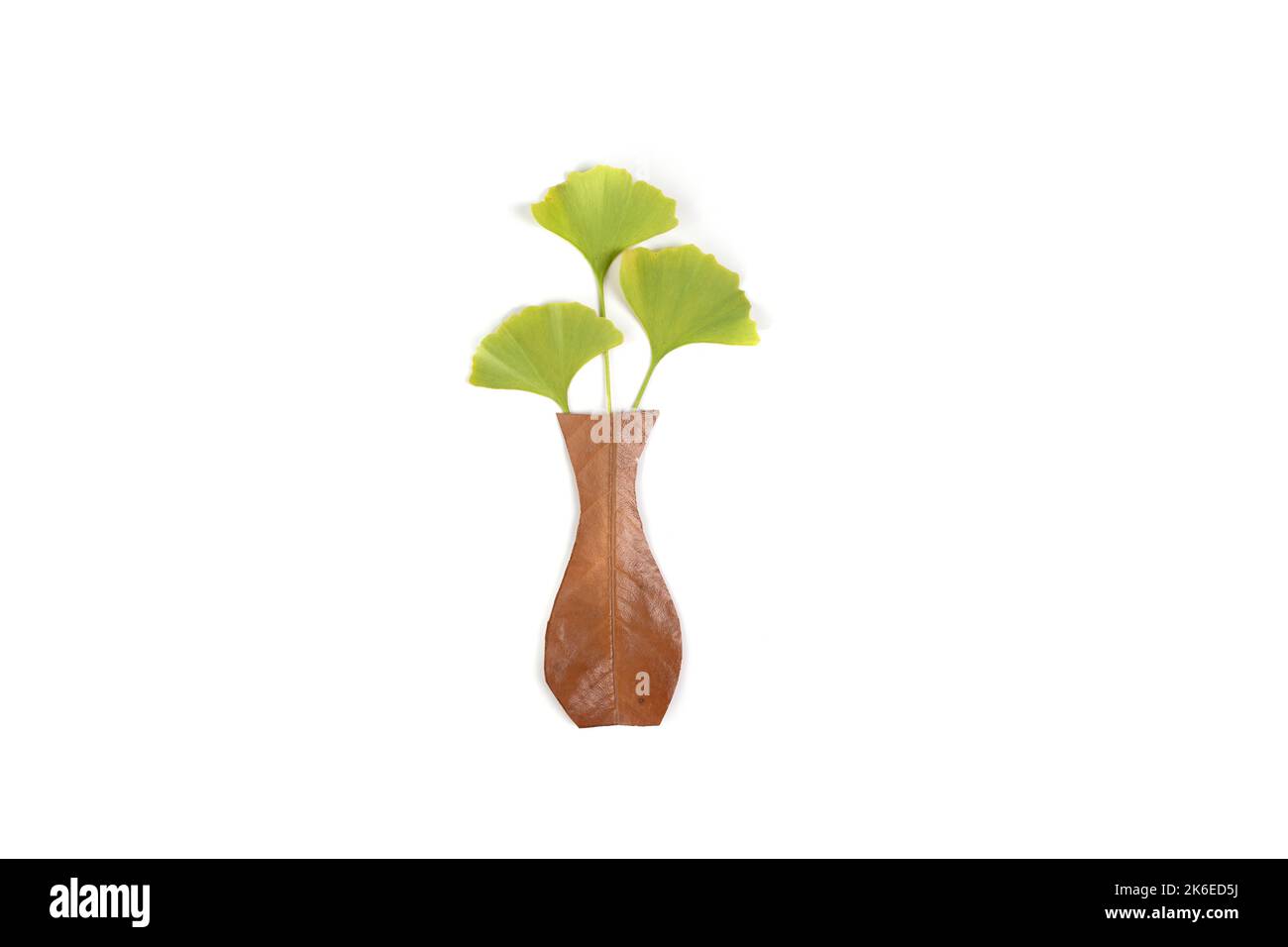 DIY autumn craft for kids, how to make an vase foliage, homemade ...