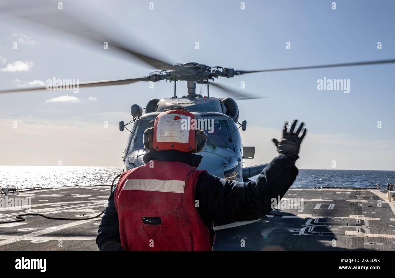 ENGLISH CHANNEL (Oct. 10, 2022) Aviation Structural Mechanic 2nd Class ...