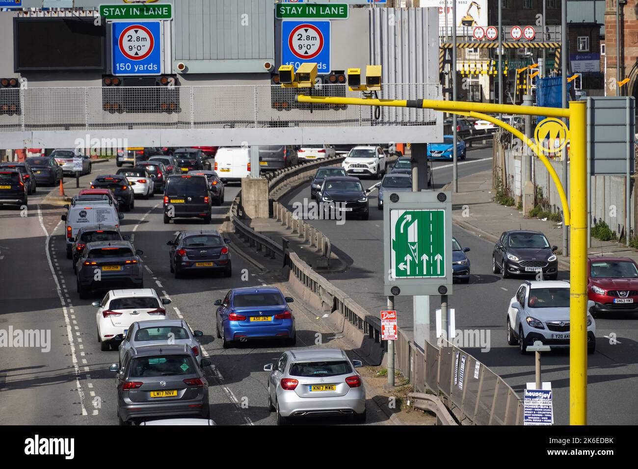 Cars on A102 Blackwall Tunnel Approach, London England United Kingdom ...
