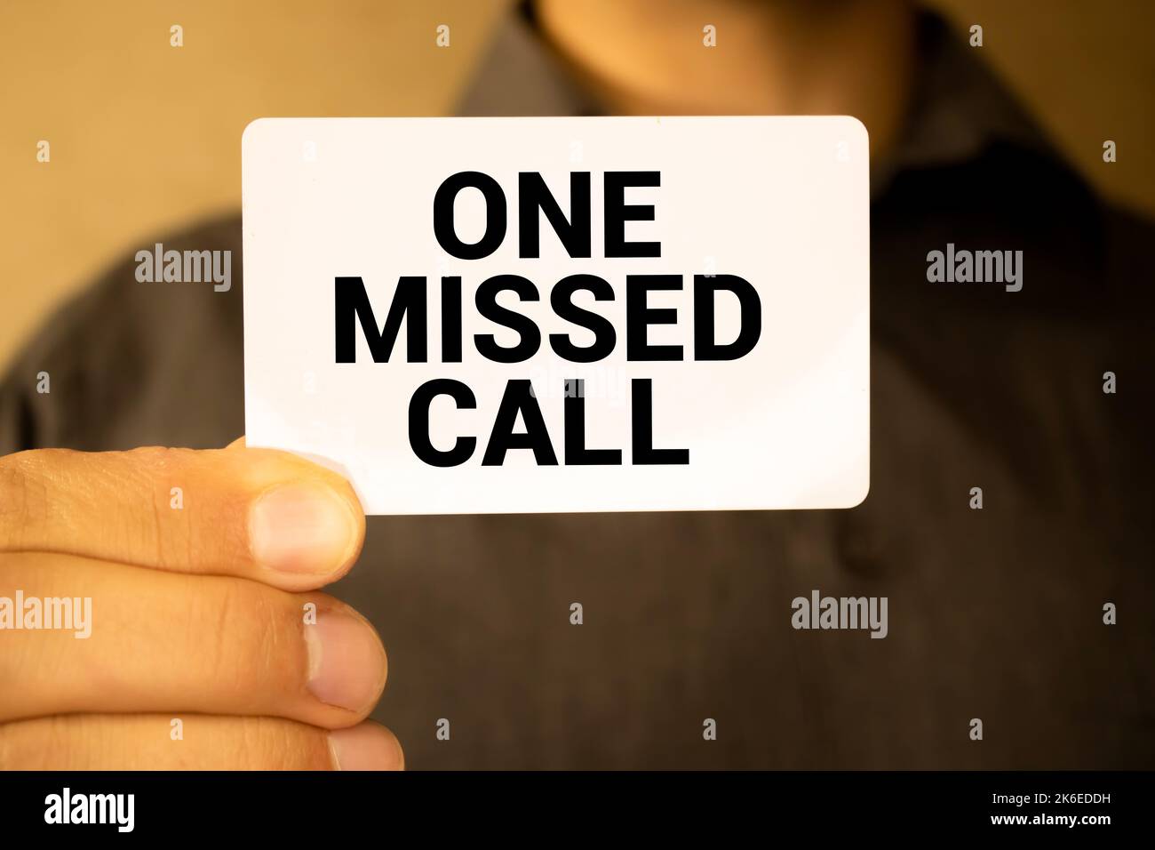 One missed call on the smartphone screen Stock Photo - Alamy