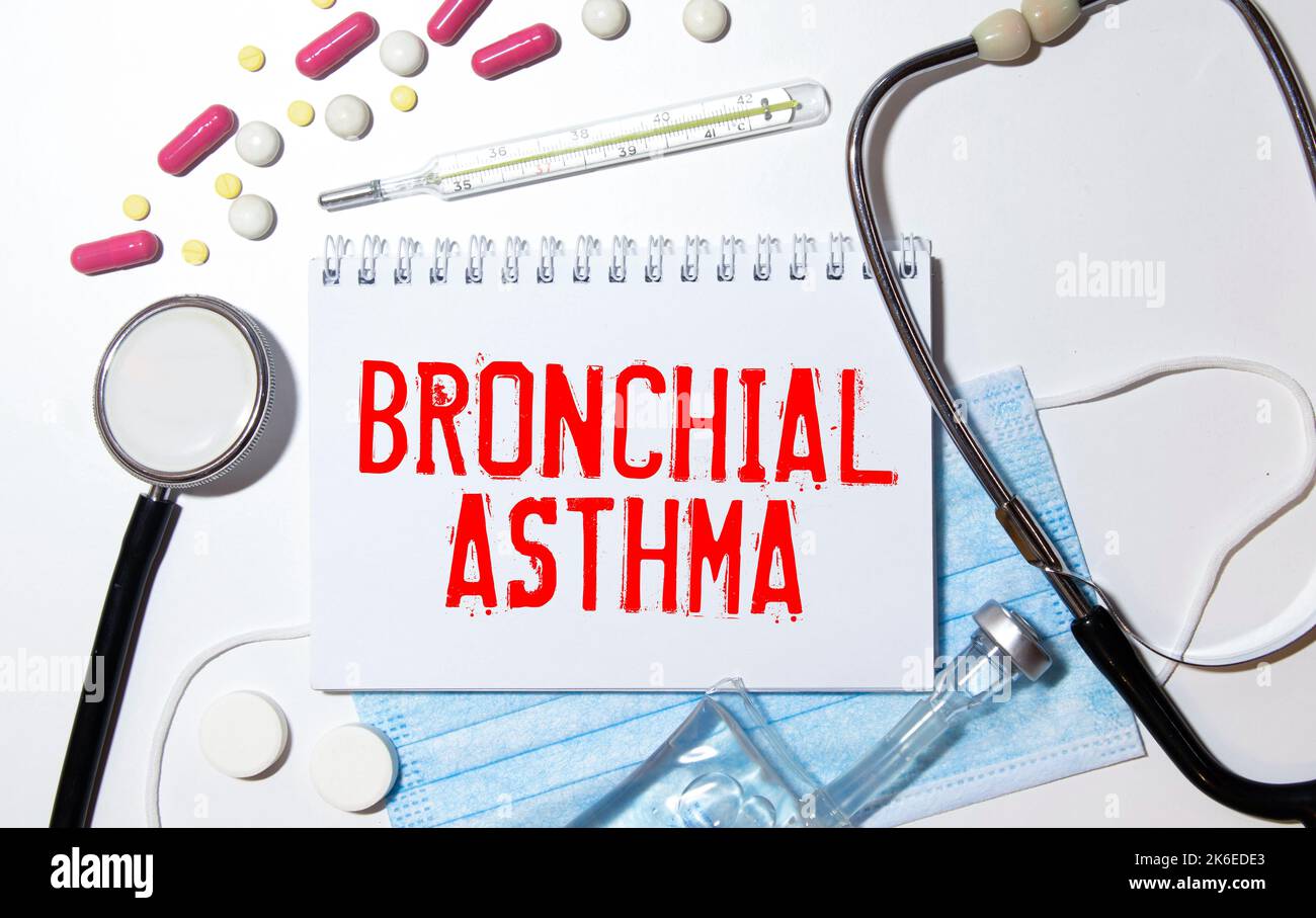 On a purple background a stethoscope with yellow list with text ...