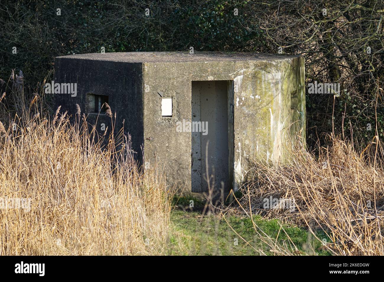WW2 hexagonal concrete Type 22 pillbox in Hornchurch Country Park ...