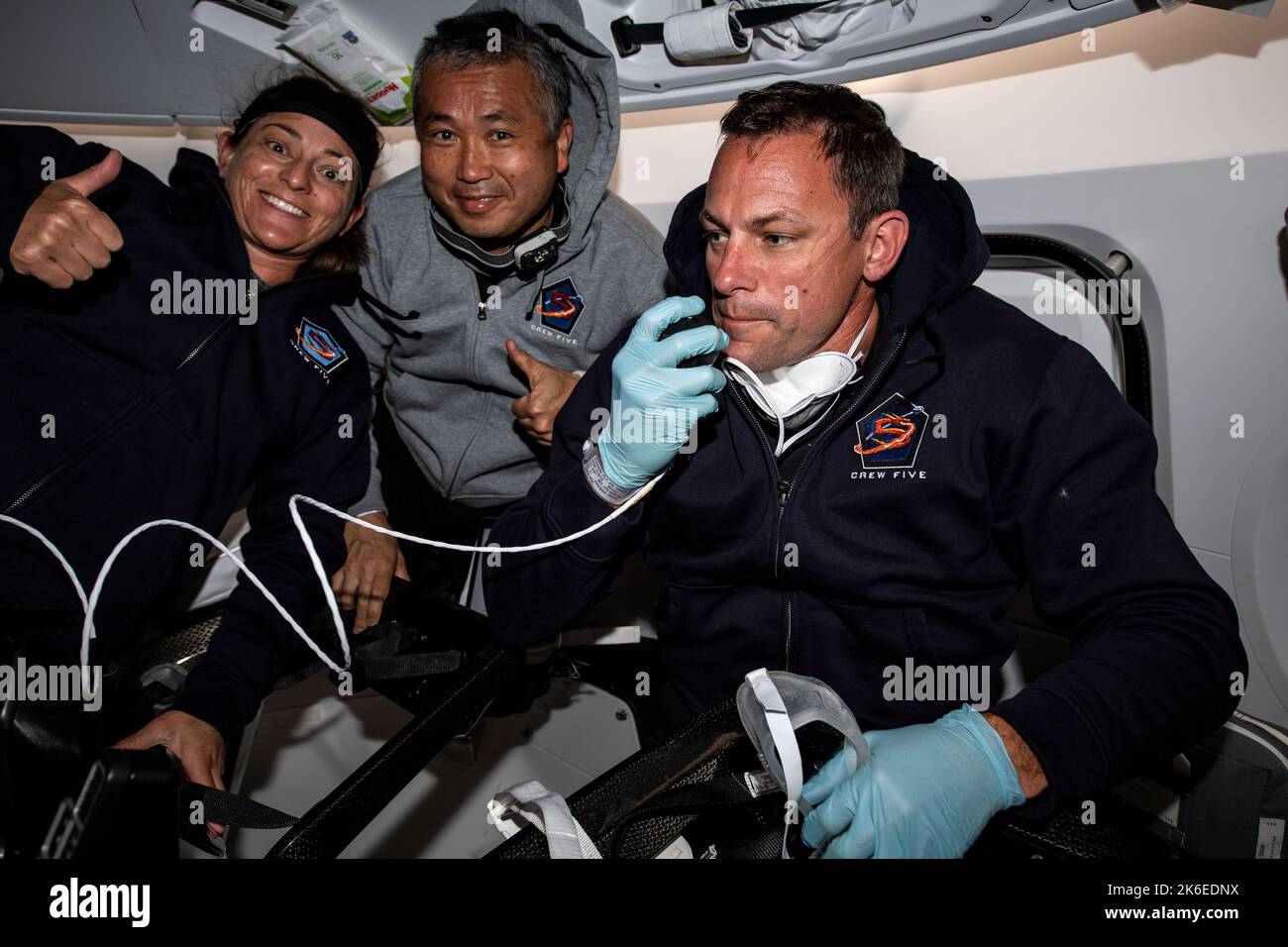 Earth Atmosphere. 6th Oct, 2022. SpaceX Crew-5 members (from left ...