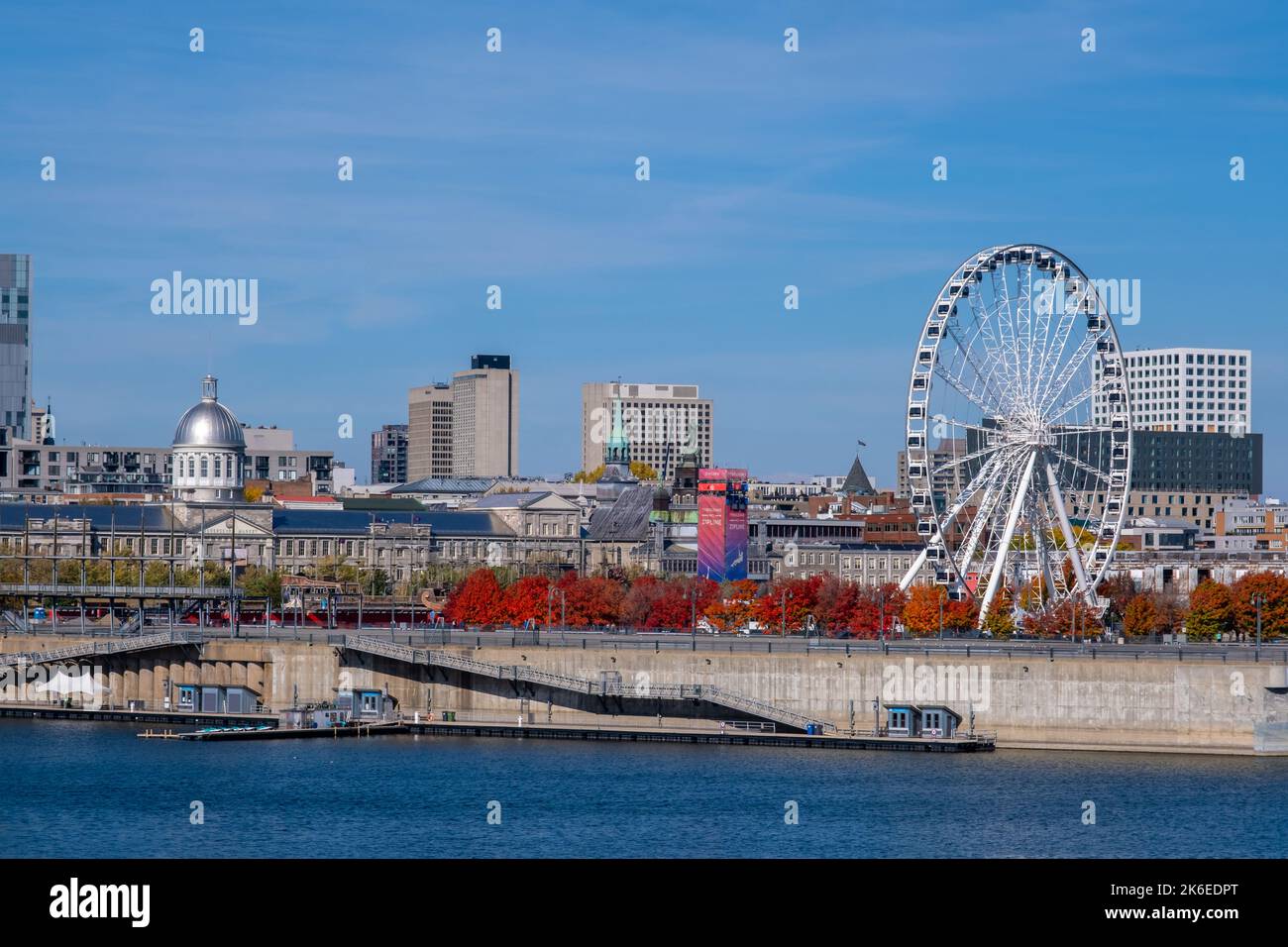 Montreal, CA - 11 October 2022: View of the Old Port of Montreal and ...