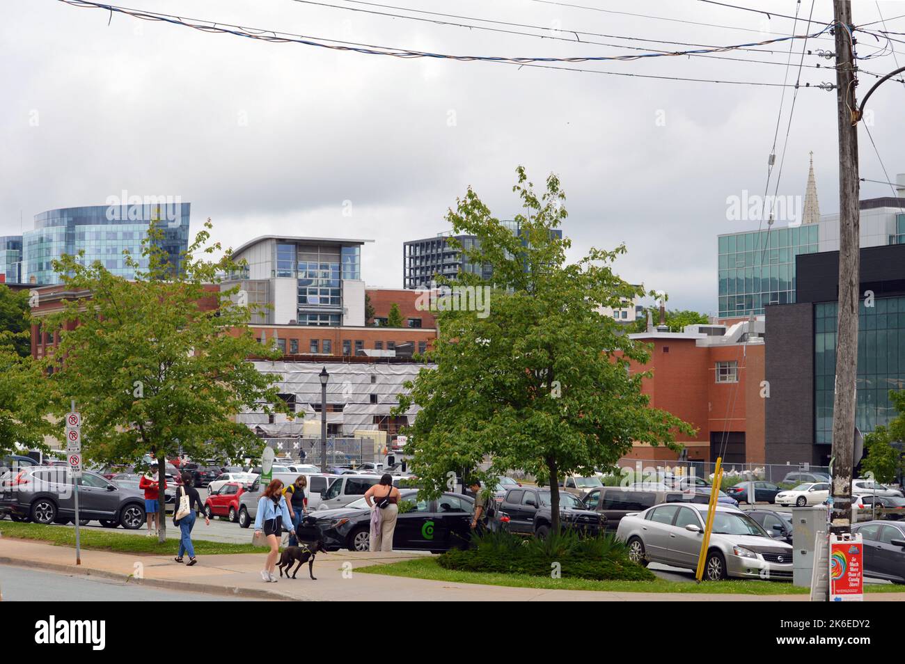 Parking lot behind the Halifax Central Library on Queen Street in ...