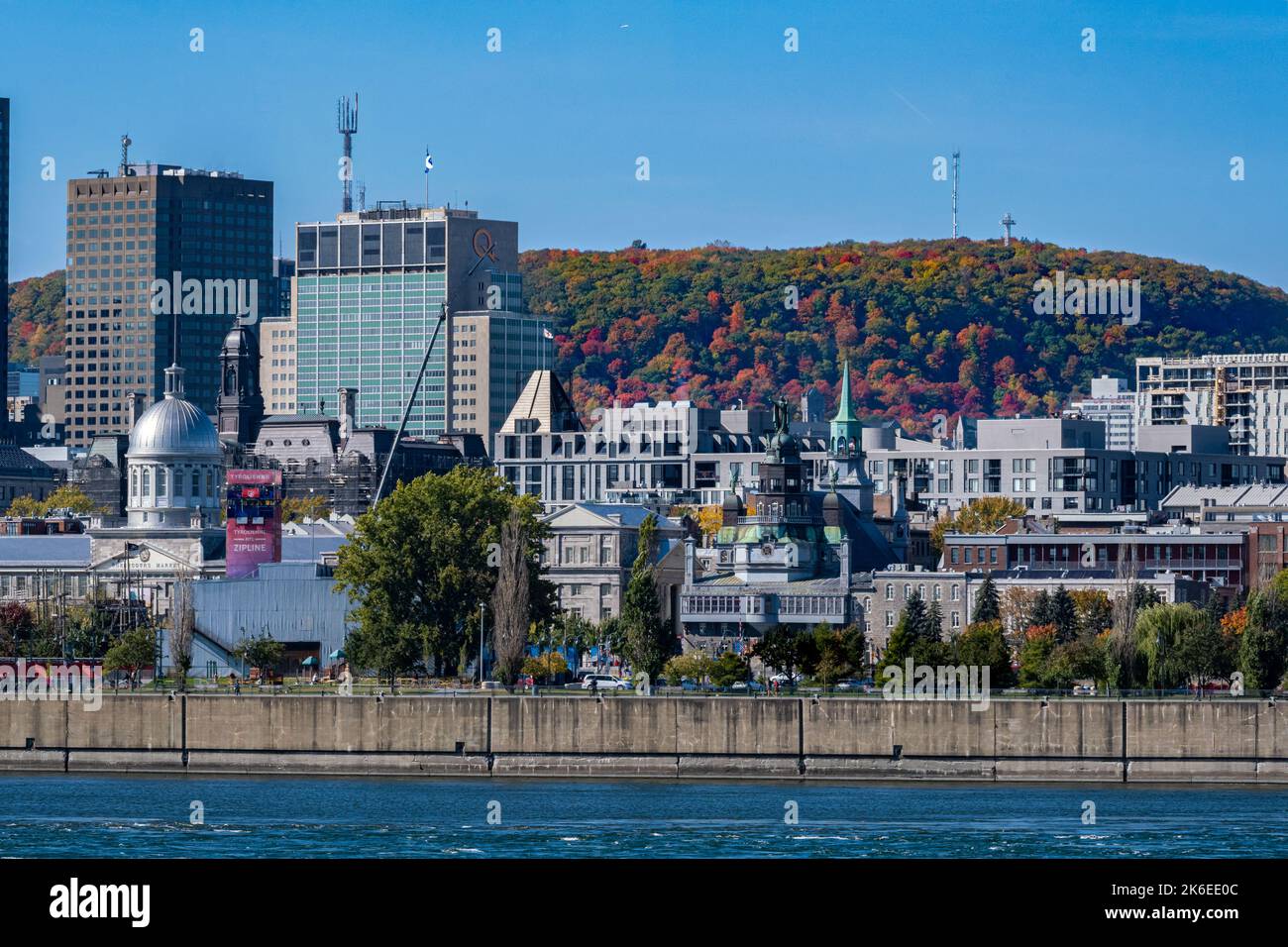 Montreal, Canada - 11 October 2022: Montreal Skyline and Mont-Royal ...