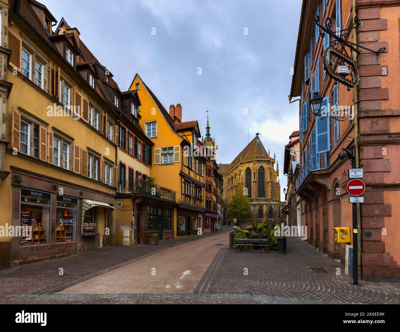 Street in Alsatian town of Colmar Stock Photo - Alamy